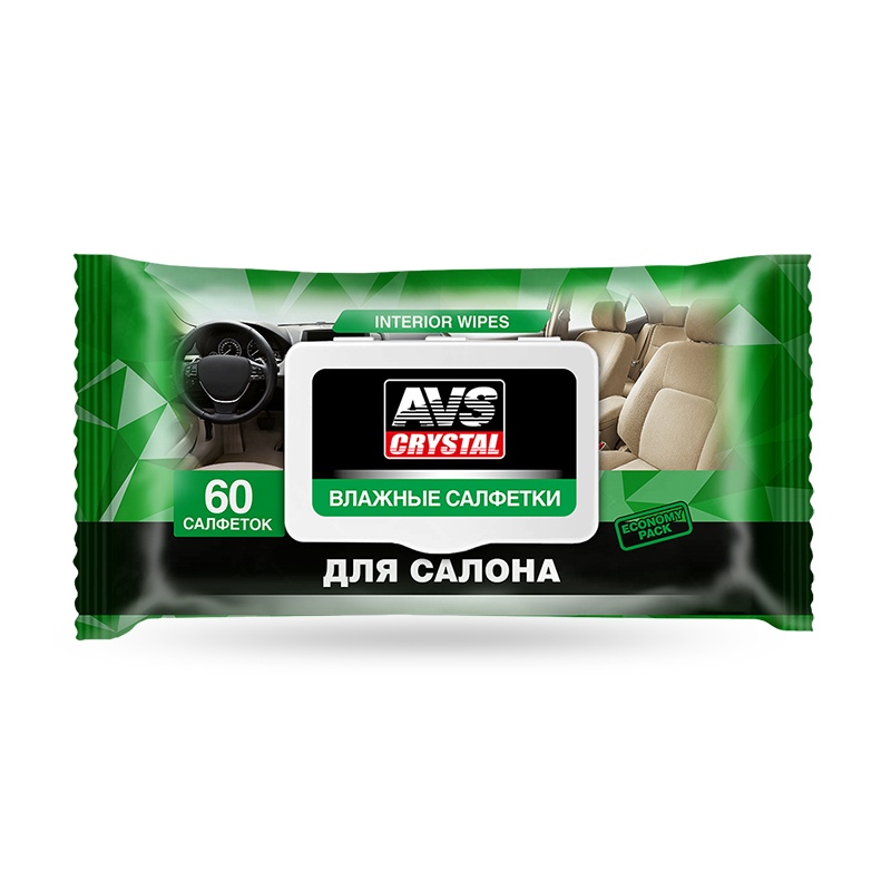 Купить Влажные салфетки "Для Салона" (пластиковый клапан) 60 шт.AVS AVK-212 :: Купить Влажные ...